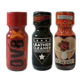 DV8-Leather Cleaner-Rosebud - 3x25ml strong poppers - POPPERSUPERSHOP